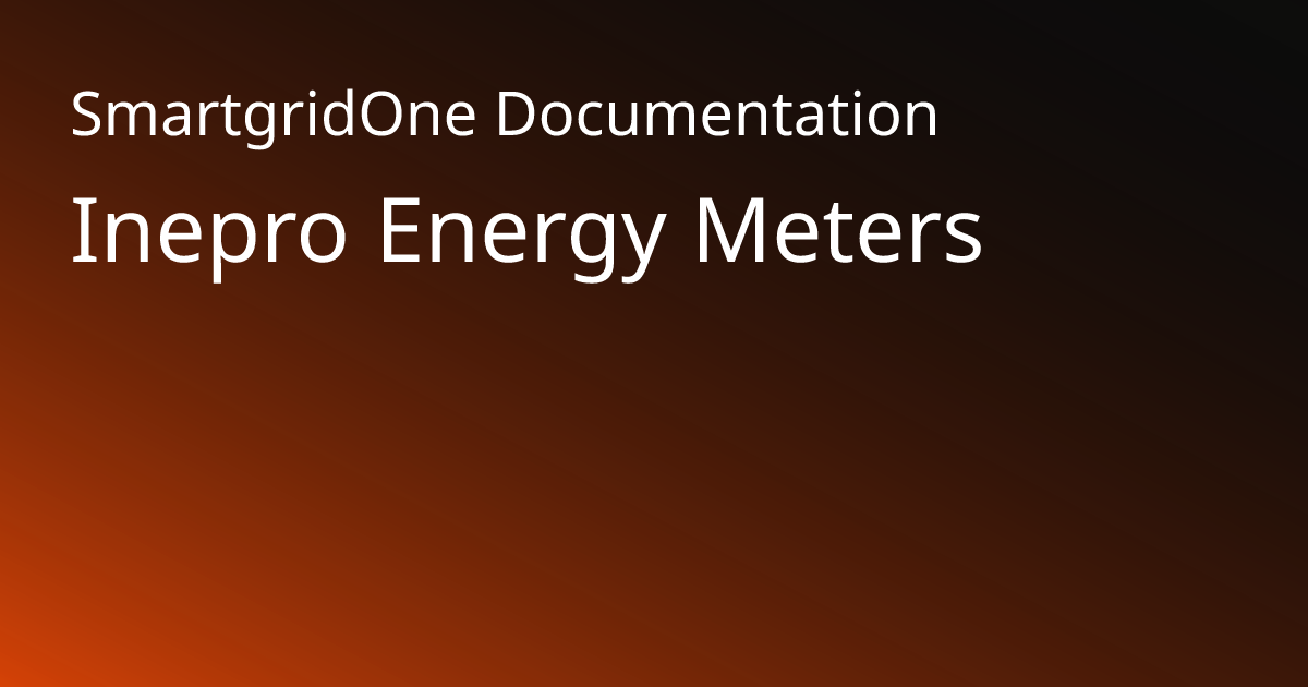 Inepro | SmartgridOne Documentation